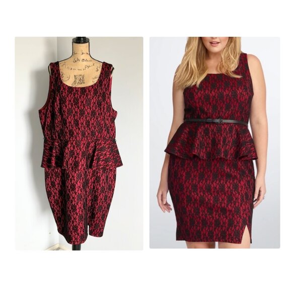 torrid | Dresses | Rebel Wilson For Torrid Lace Peplum Dress Sz 22 ...